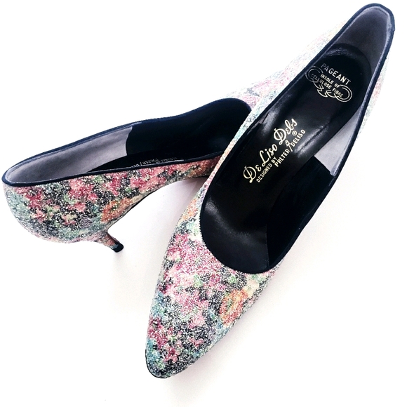 De Liso Debs | Shoes | Vintage De Liso Debs 95s Floral Glitter | Poshmark